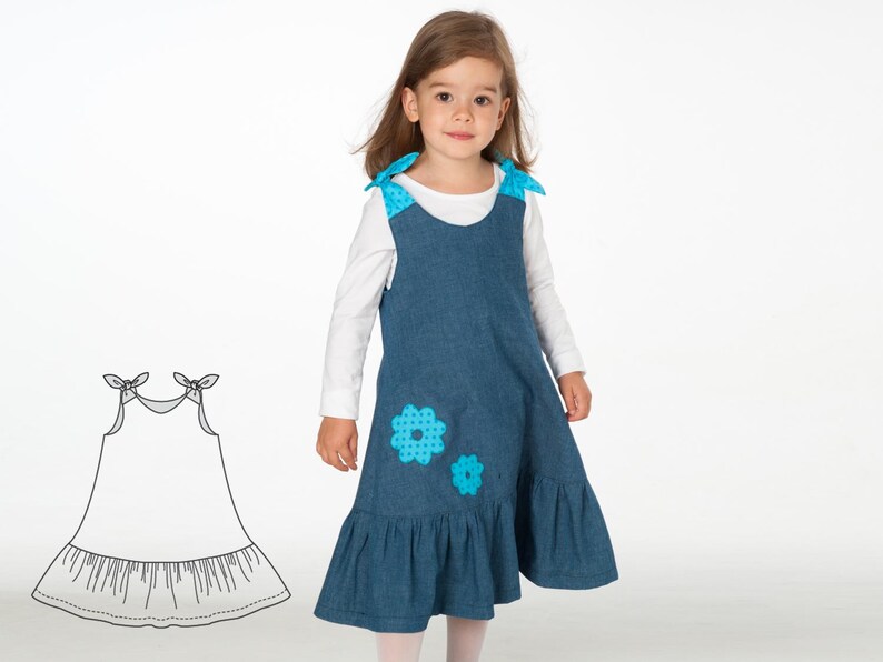Schnittmuster Mädchenkleid Pdf Ebook Hängerchen Nähen Für Kinder 3