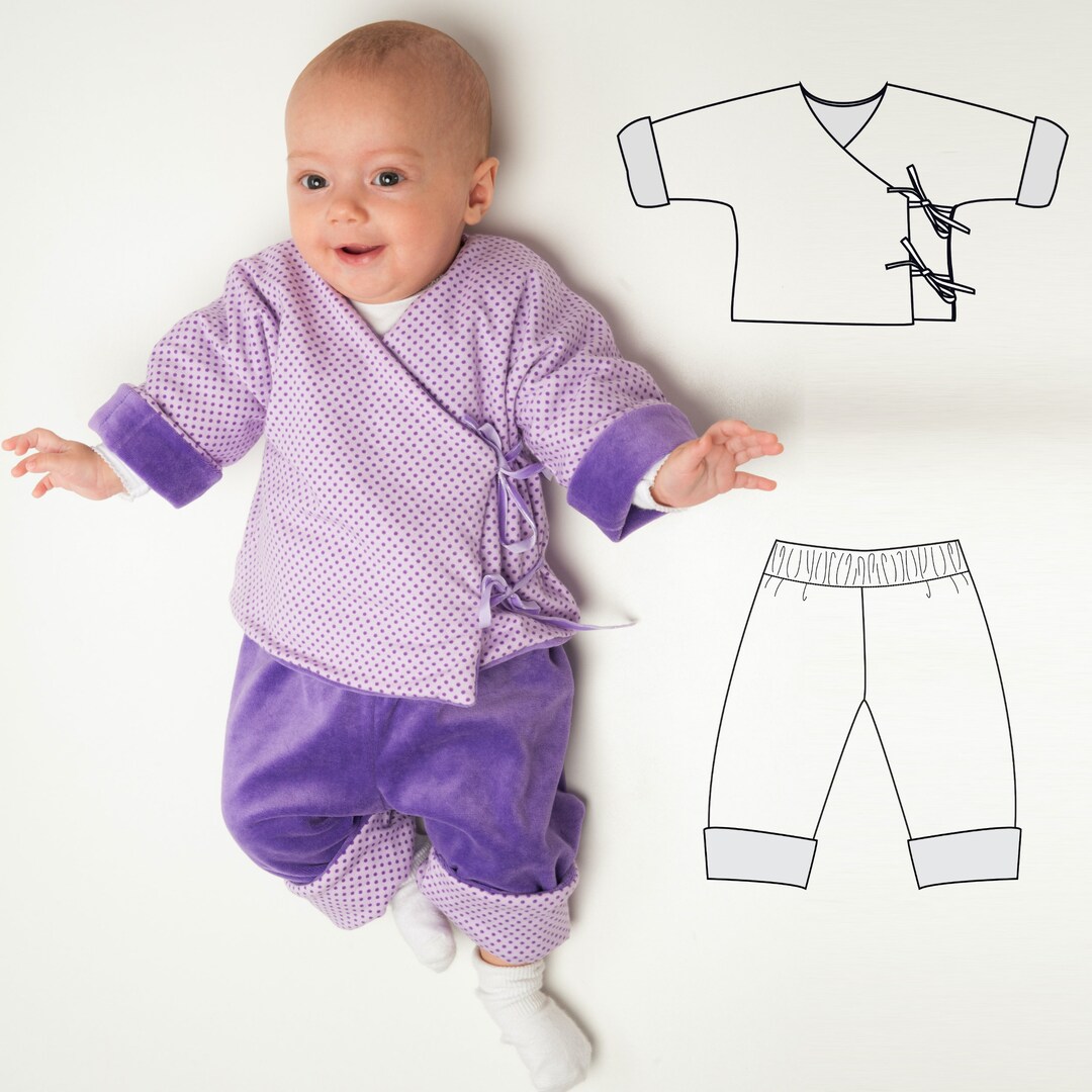 Baby Wrap Jacket & Reversible Pants Sewing Pattern PDF – Lined and ...