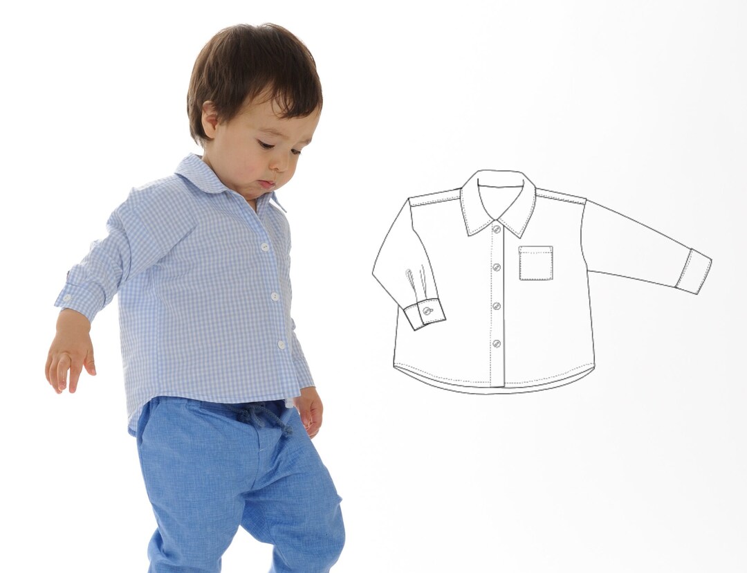 Boys Baby Toddler Shirt Sewing Pattern Pdf TOM, Sizes 6m to 7y by ...