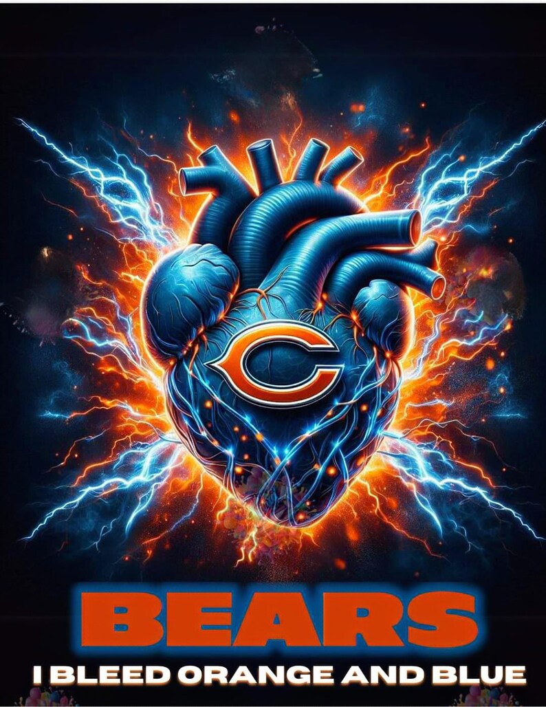 Imagen de sublimación de los Chicago Bears - Etsy México