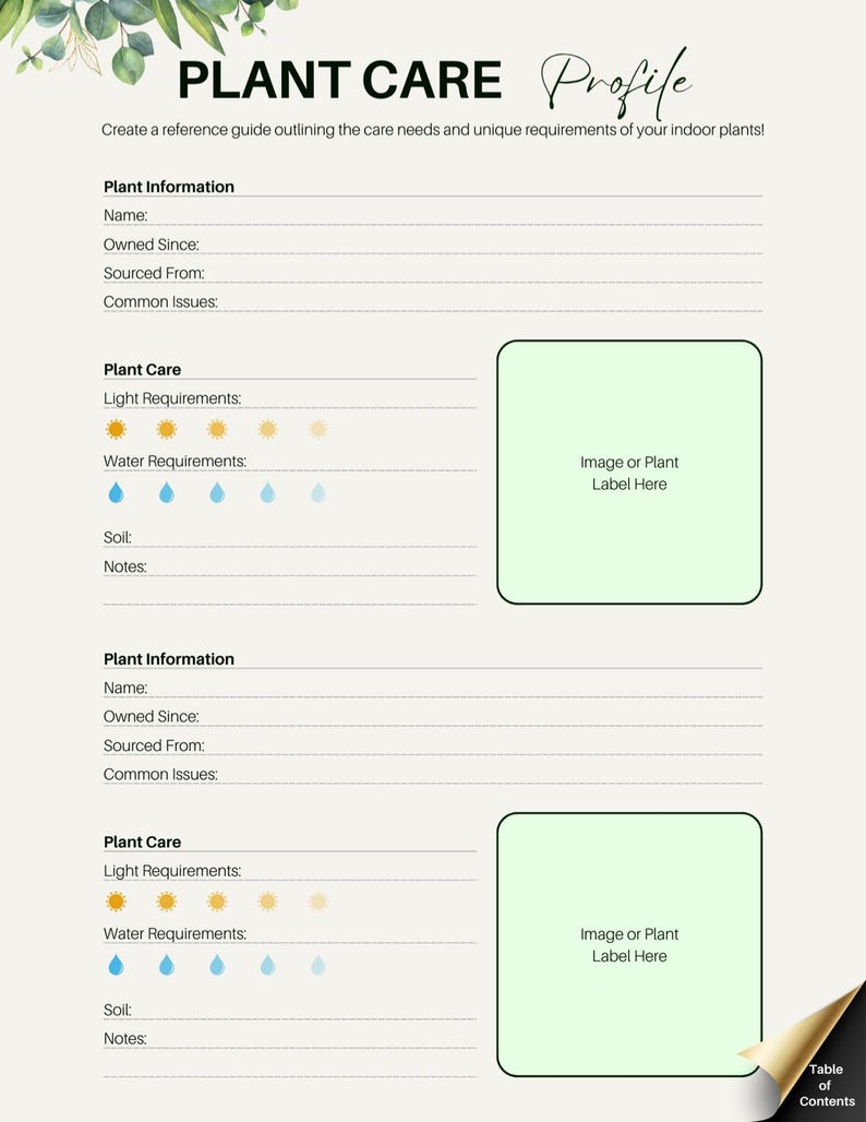Garden Planner Printable Digital Gardening Planner Journal Plant ...