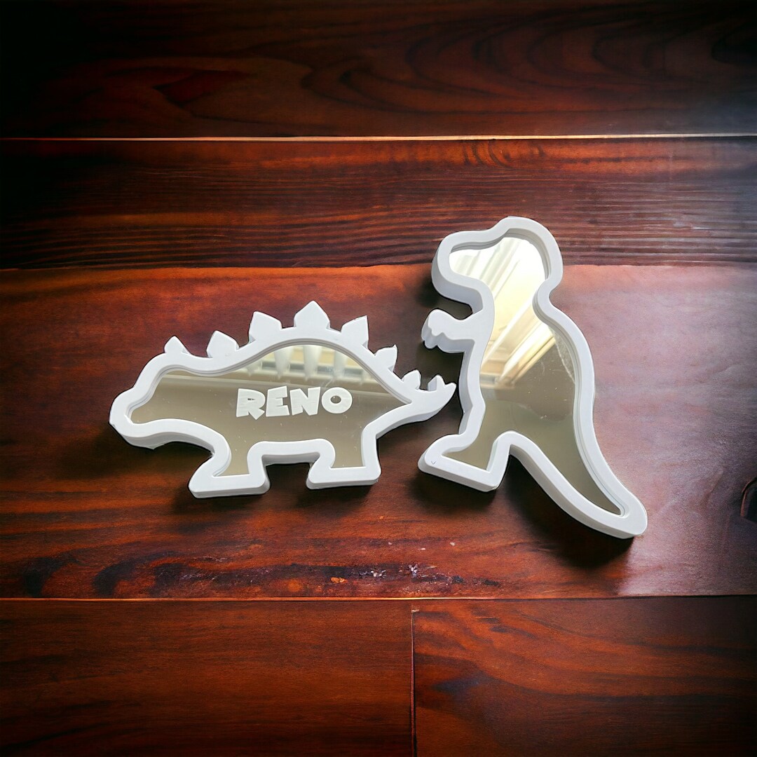 Personalized Etched Dinosaur Mirror - Etsy