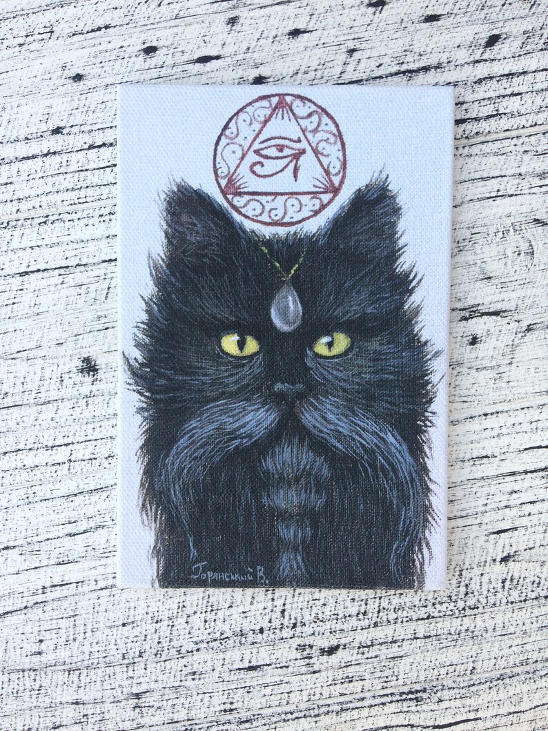 Small Size 4x6 Artwork oracle Cat Print on - Etsy