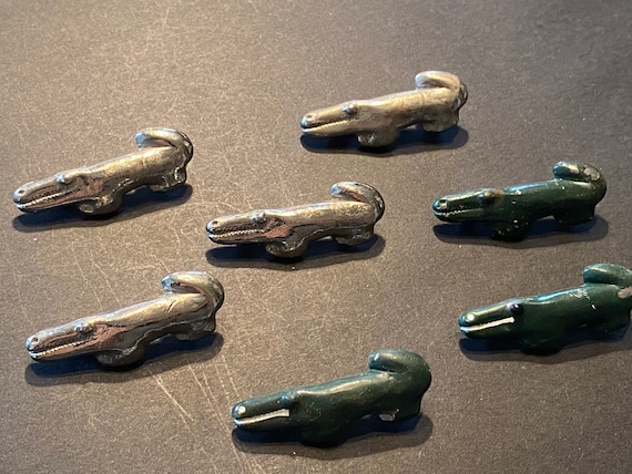 Vintage Alligator Crocodile Pin Brooch Hand Painted - Etsy