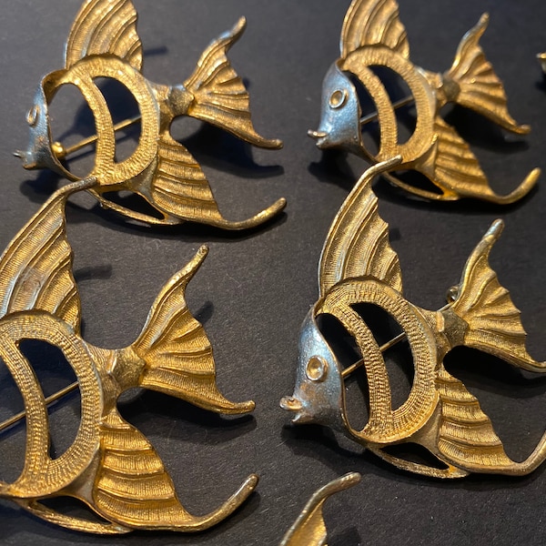 Vintage Fish Brooch - Etsy