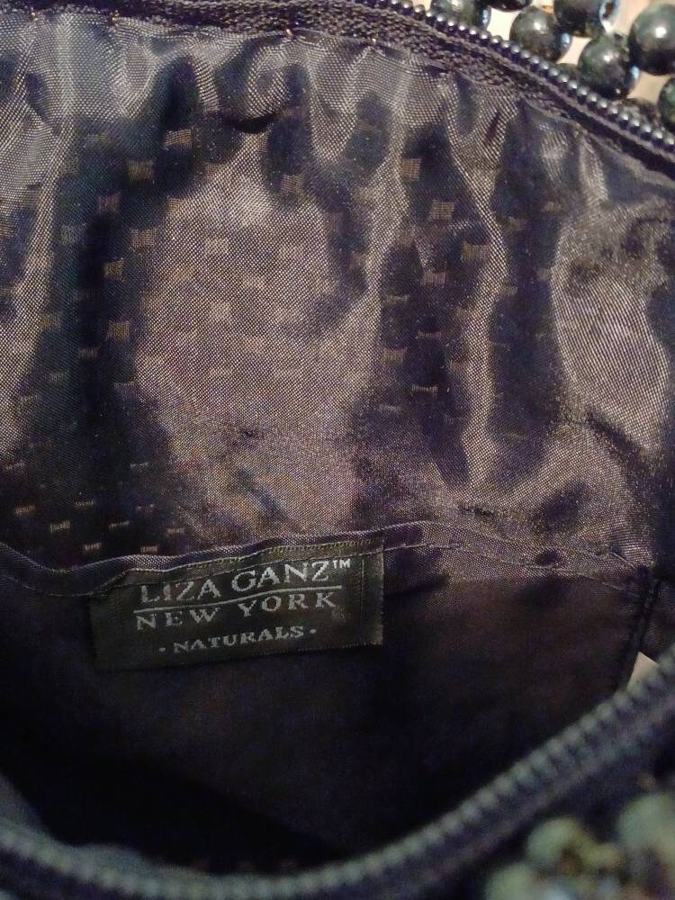 Vintage Liza Ganz New York Black Bead Handbag Purse Shoulder - Etsy