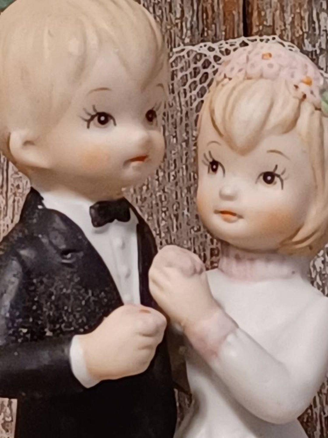 Vintage 1985 Lefton Wedding Cake Topper Bride and Groom the Christopher ...