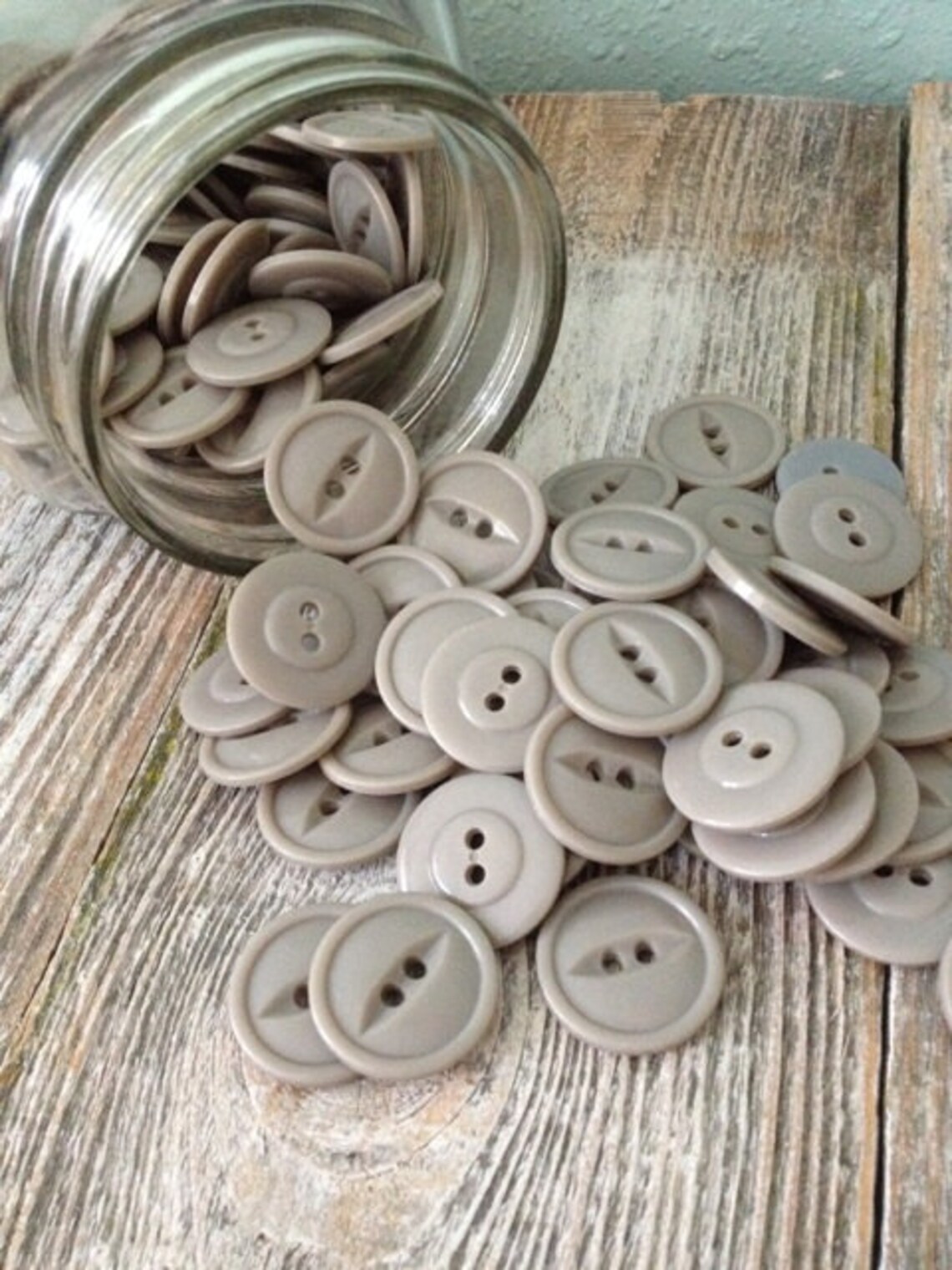 80 Vintage Gray-brown Plastic Buttons 21mm 2 Hole GREAT for - Etsy