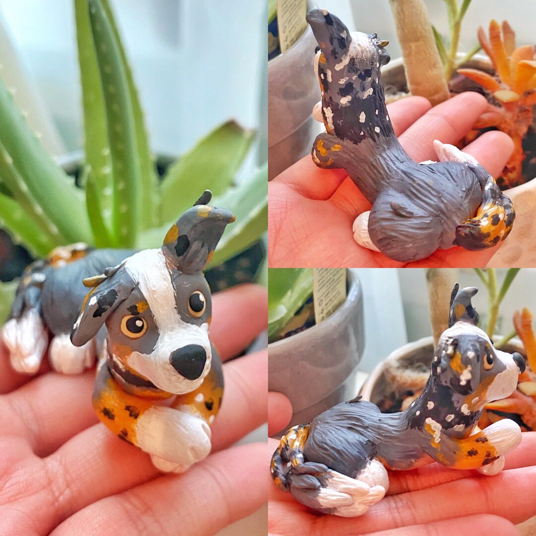 Australian Shepard Figurine, Aussie Gift, Pet Figurine, Dog Figurine - Etsy