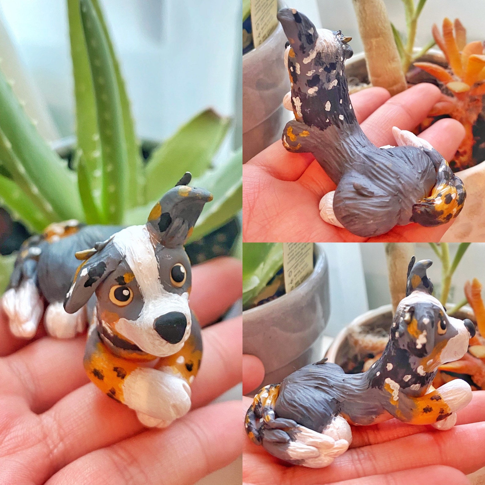 Australian Shepard Figurine, Aussie Gift, Pet Figurine, Dog Figurine - Etsy