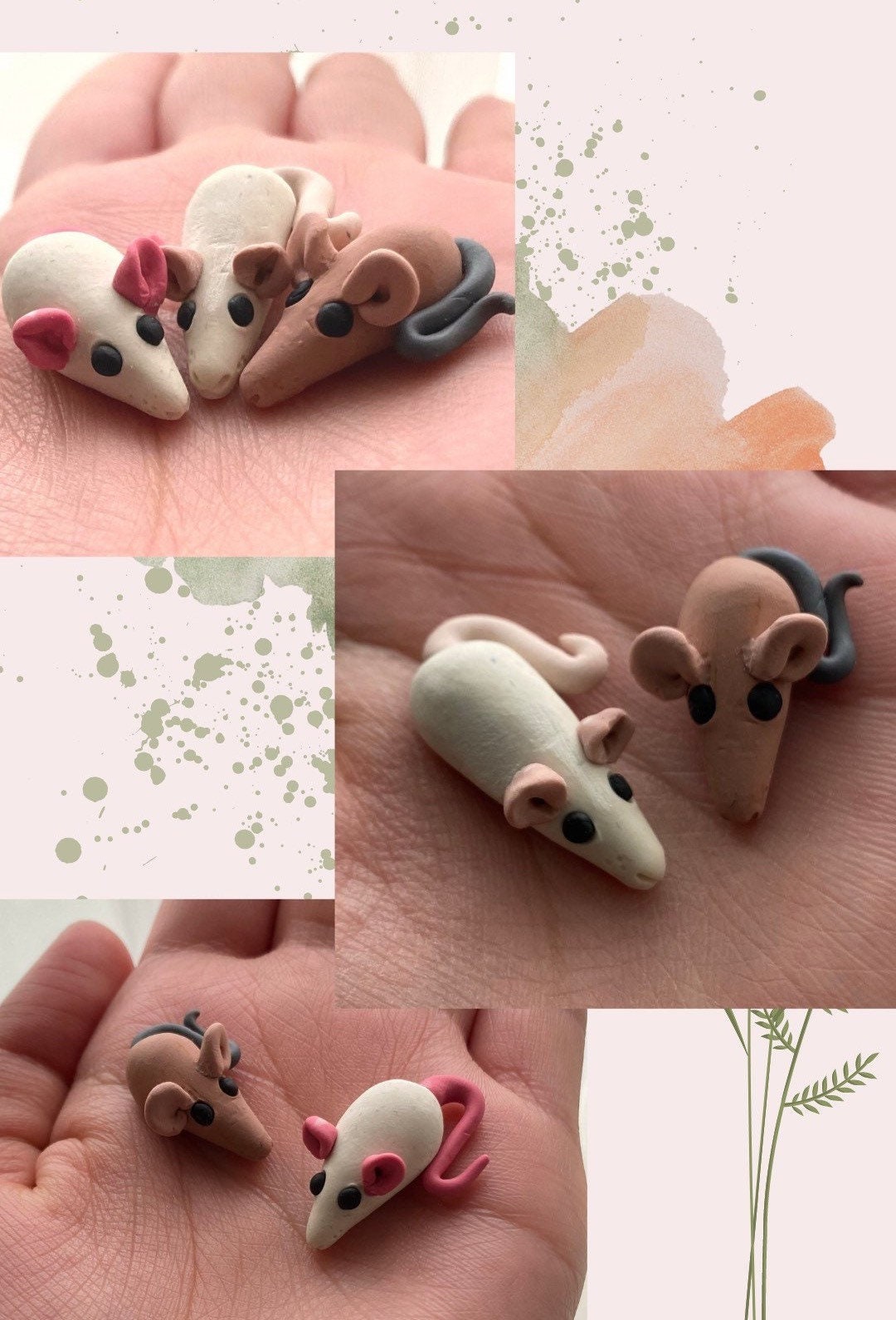Miniature Mouse/rat Figurines, Custom Figurine, Mouse Art, Rat Art - Etsy