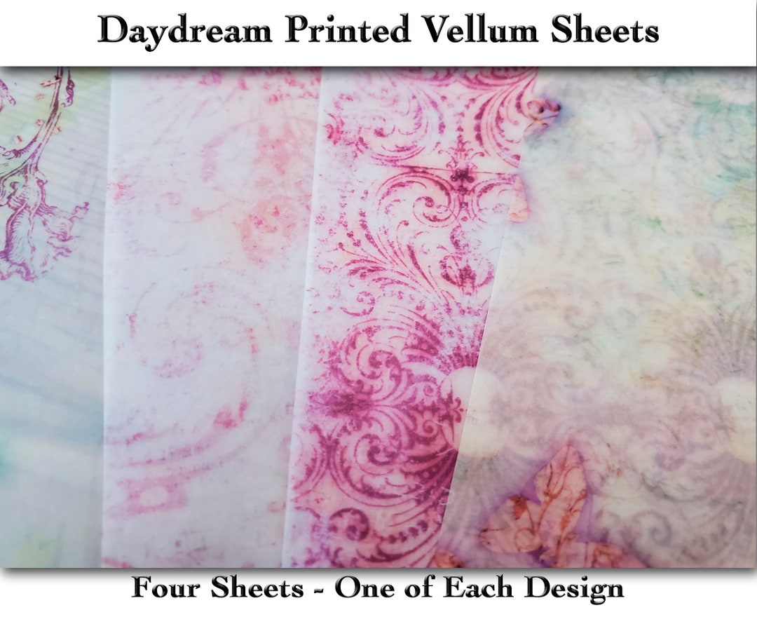 Printed Vellum Sheets//patterned Vellum//scrapbook - Etsy