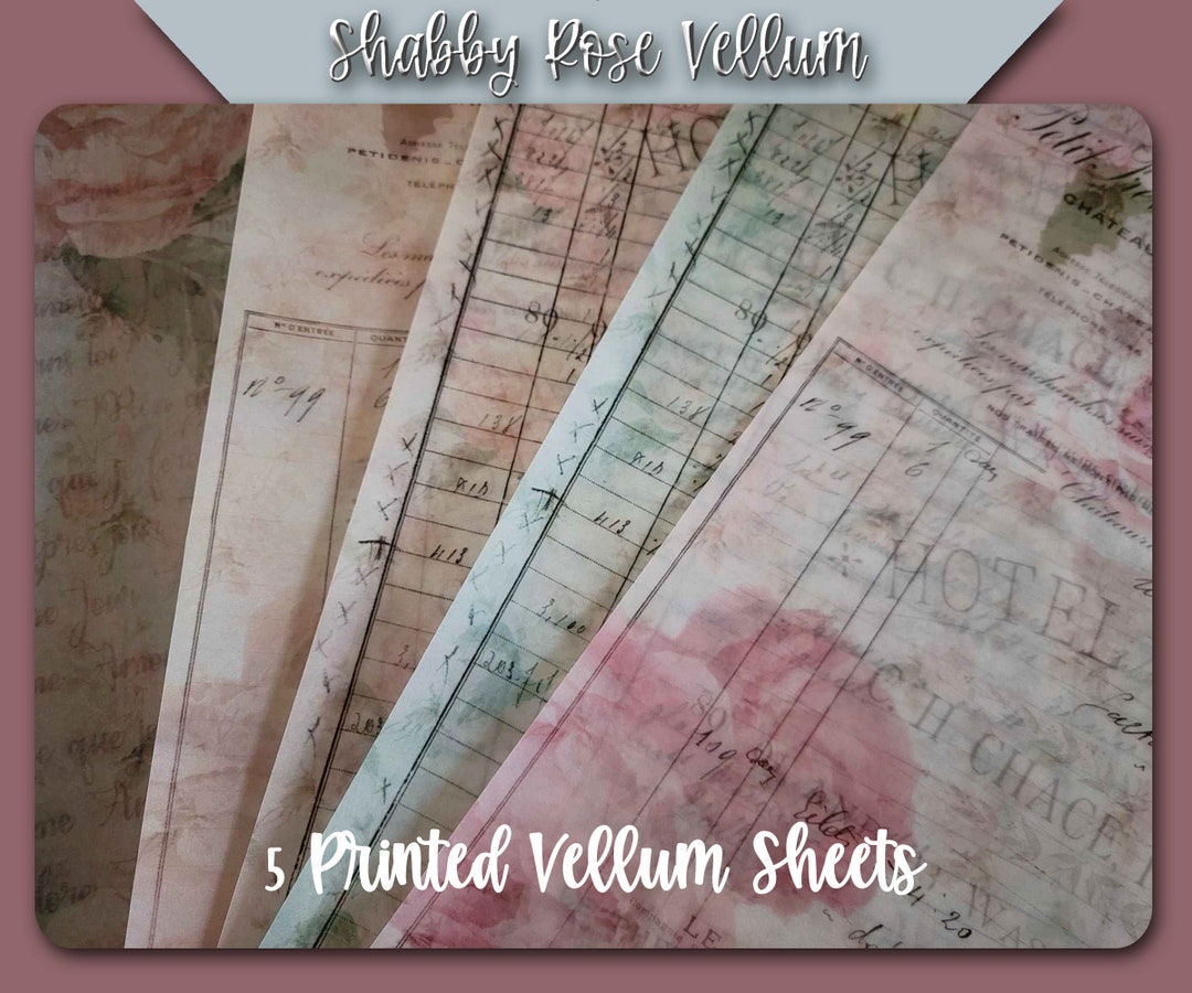 Premium Printed Vellum Sheets - Etsy