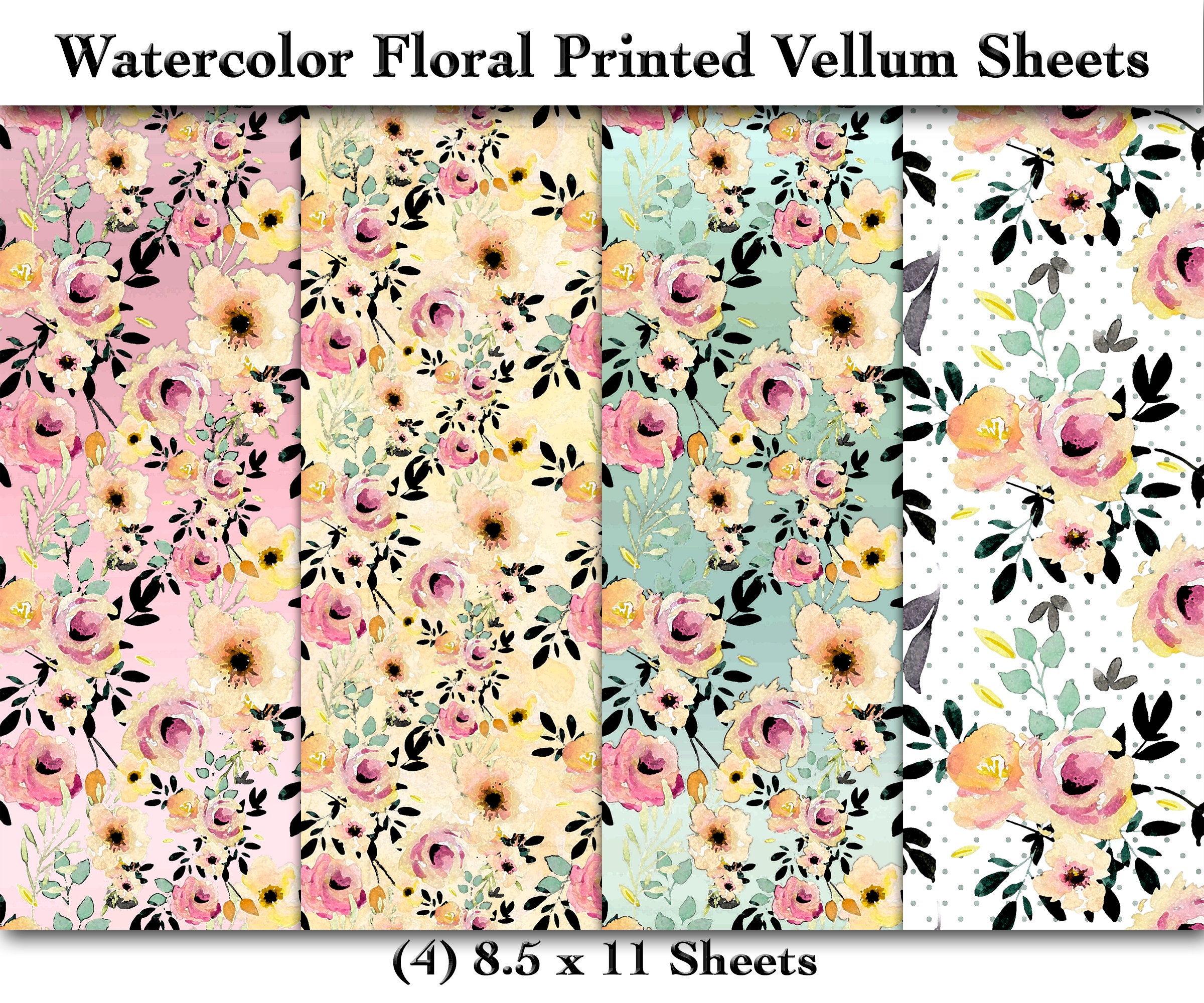Materials Papercraft Printed Vellum SheetsPatterned VellumPatterned ...