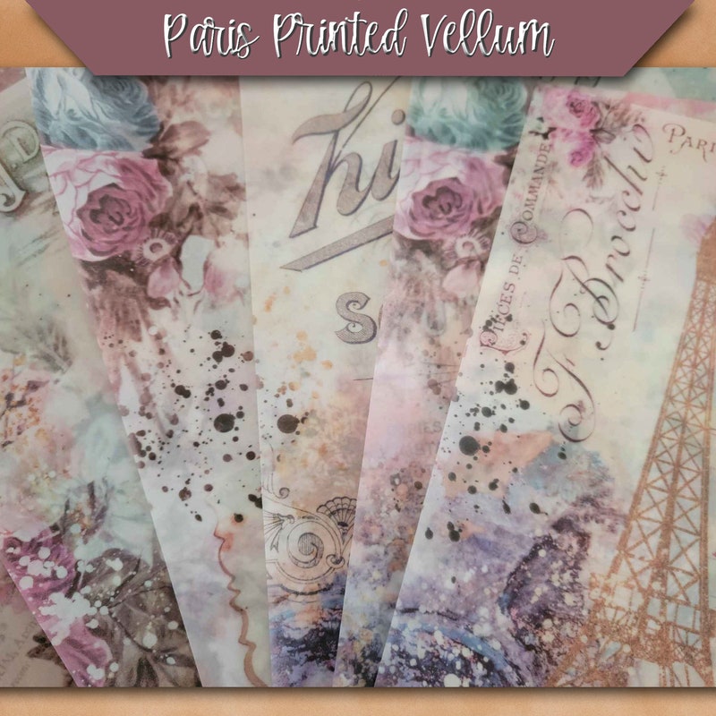 Floral Vellum Paper - Etsy