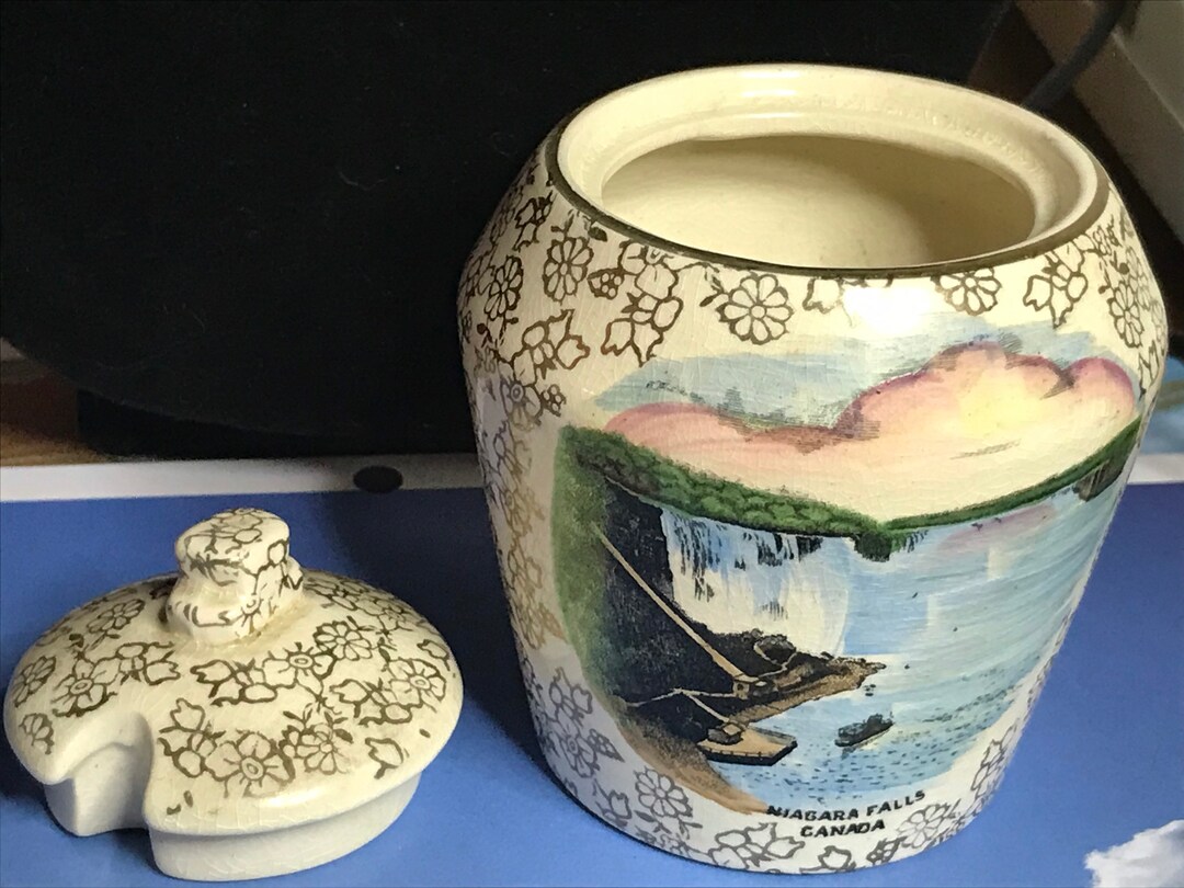Vintage Niagara Falls Arthur Wood Souvenir Mustard/jelly Pot Serving ...