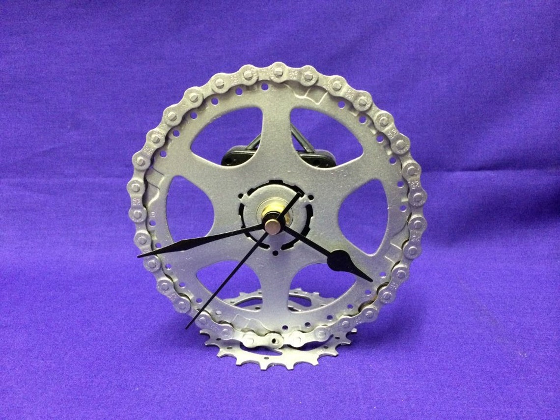 Up-cycled Metal Bicycle Parts Clock - Etsy UK