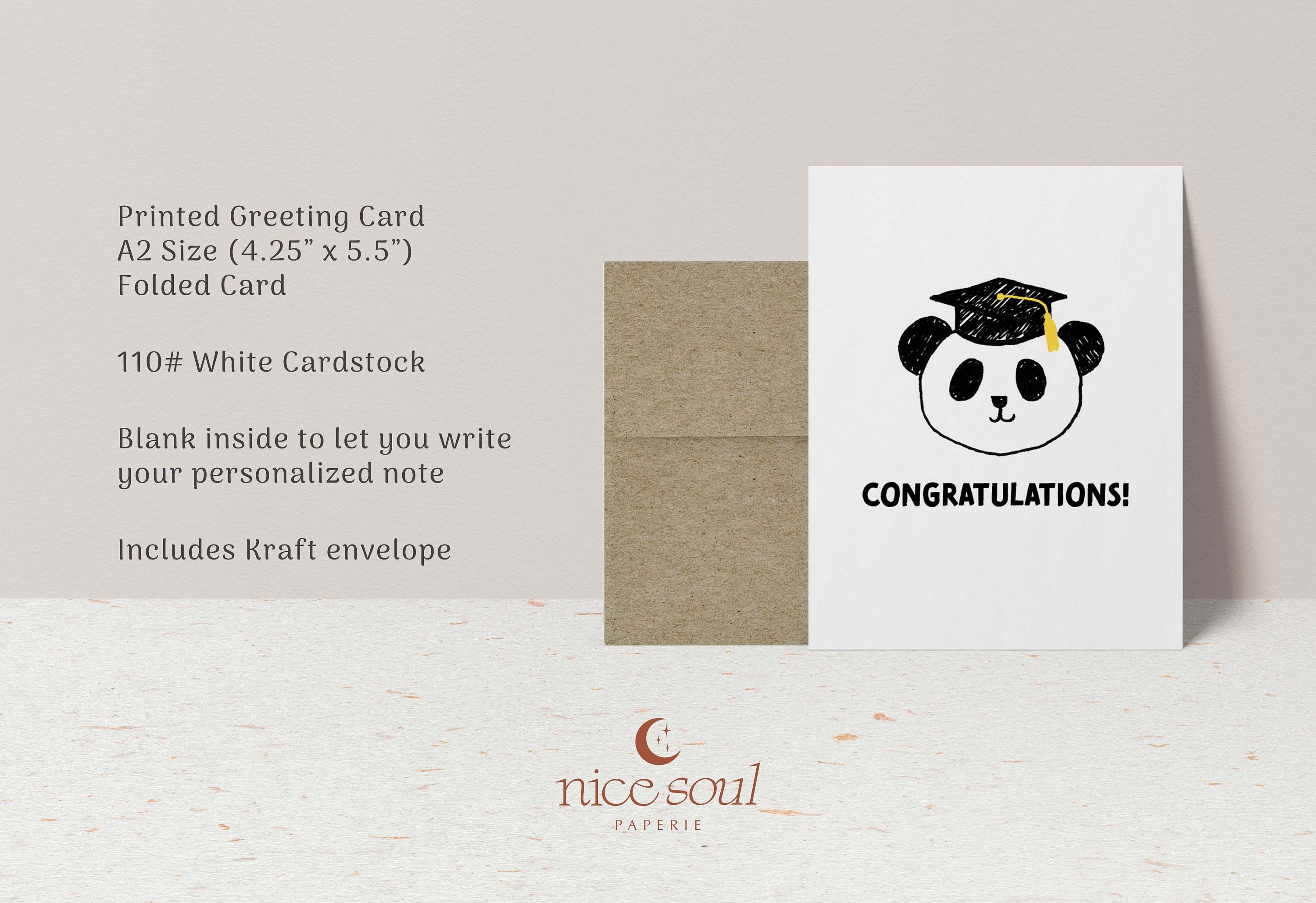 Graduation Greeting Card Graduation Gift Panda Graduation - Etsy