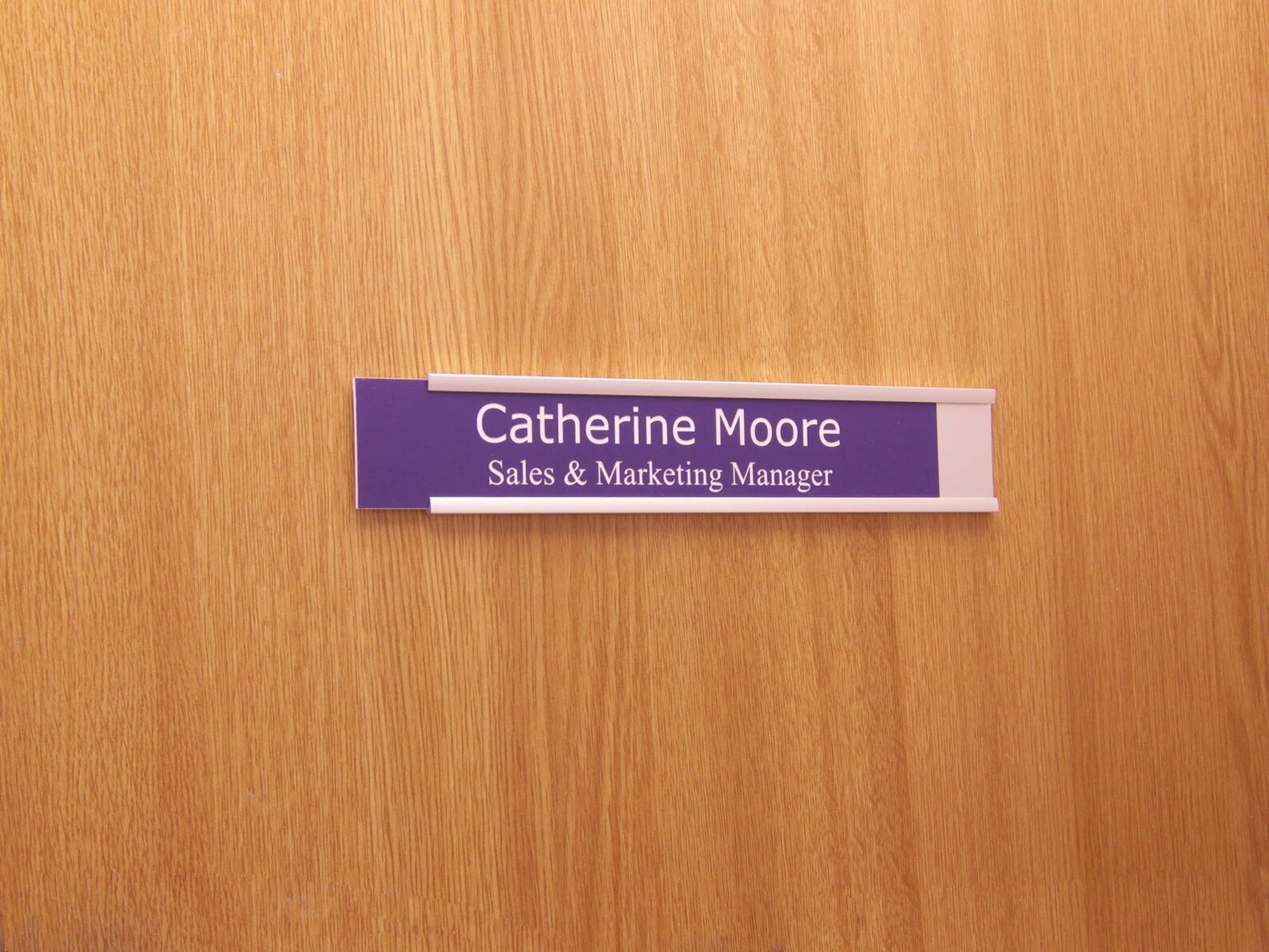 Engraved Door Name Plate Gloss Silver Holder 10 X Etsy
