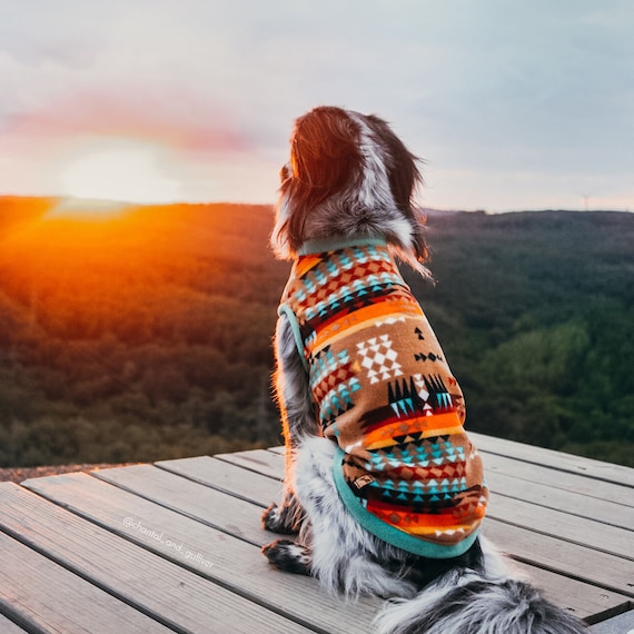 Dog Fleece Tanktop Aztec Dog Sweater Warm Dog Apparel Dog - Etsy
