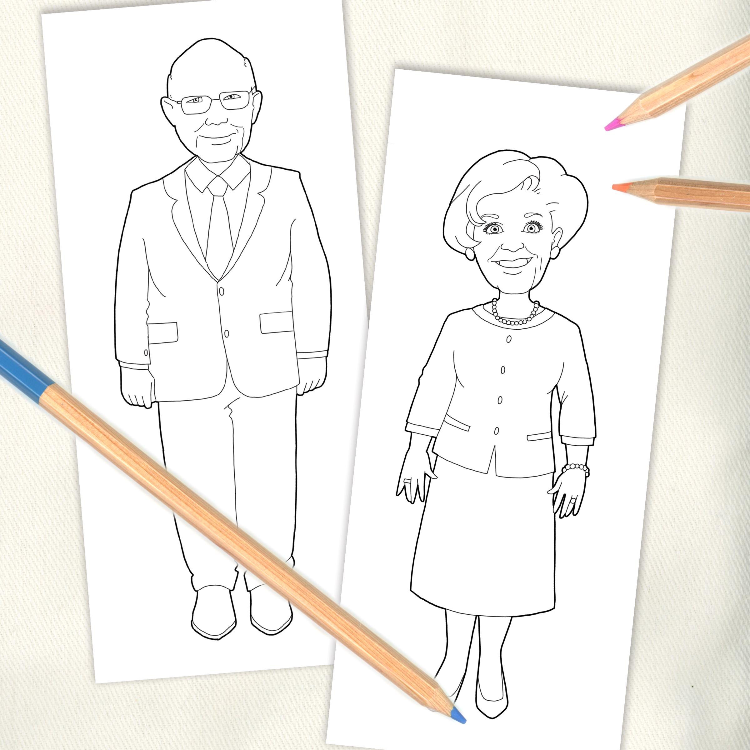Dallin H Oaks and Kristen Oaks Illustration Set | LDS Prophet and Wife ...