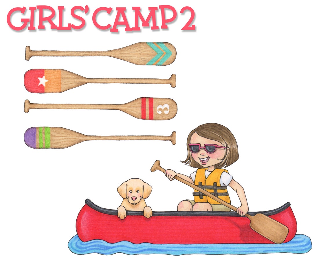 Girls' Camp 2 Digital Clip Art Set | Etsy