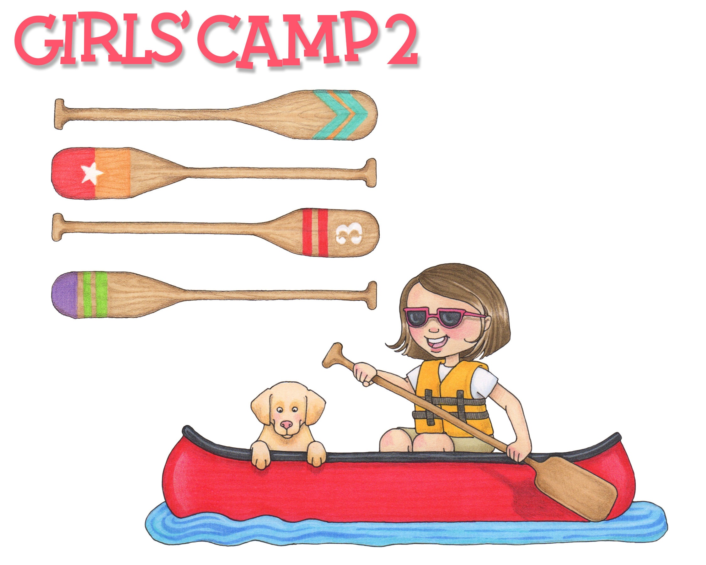 Girls' Camp 2 Digital Clip Art Set - Etsy