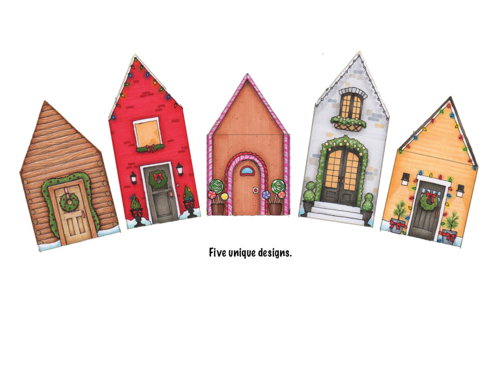 PAPER CHRISTMAS HOUSES - Etsy