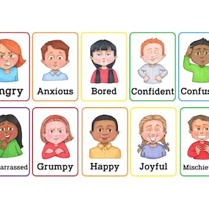 EMOTIONS Clip Art & Cards - Etsy