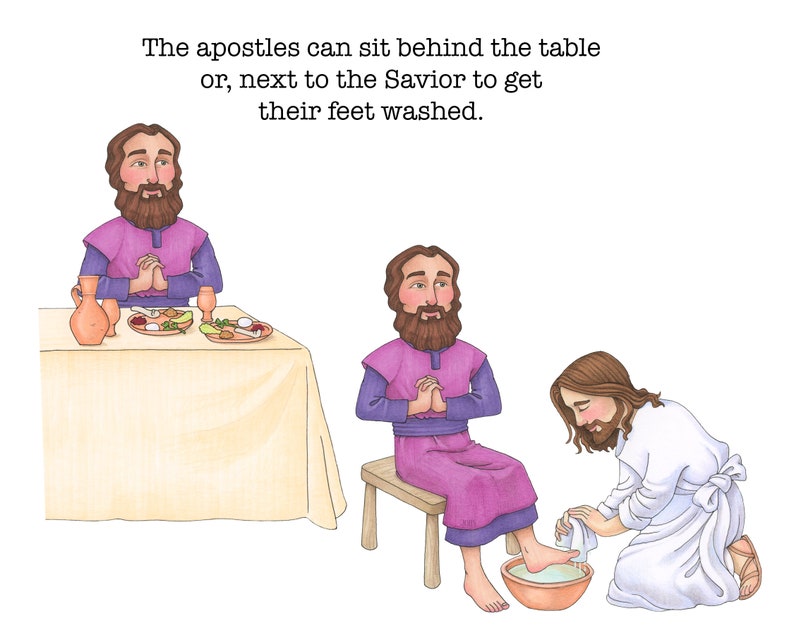 The Last Supper and Washing of Feet Clip Art Set & Printables - Etsy