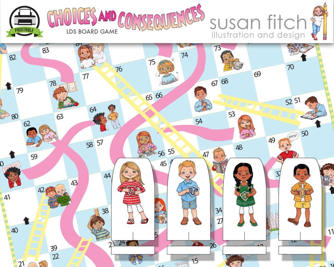 Choices & Consequences Printable Board Game - Etsy