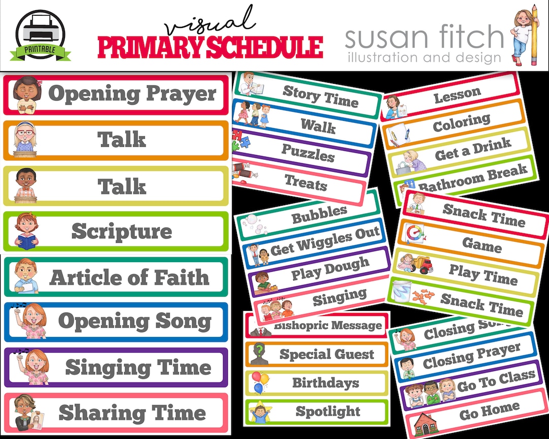 Visual Primary Schedule PRINTABLE - Etsy