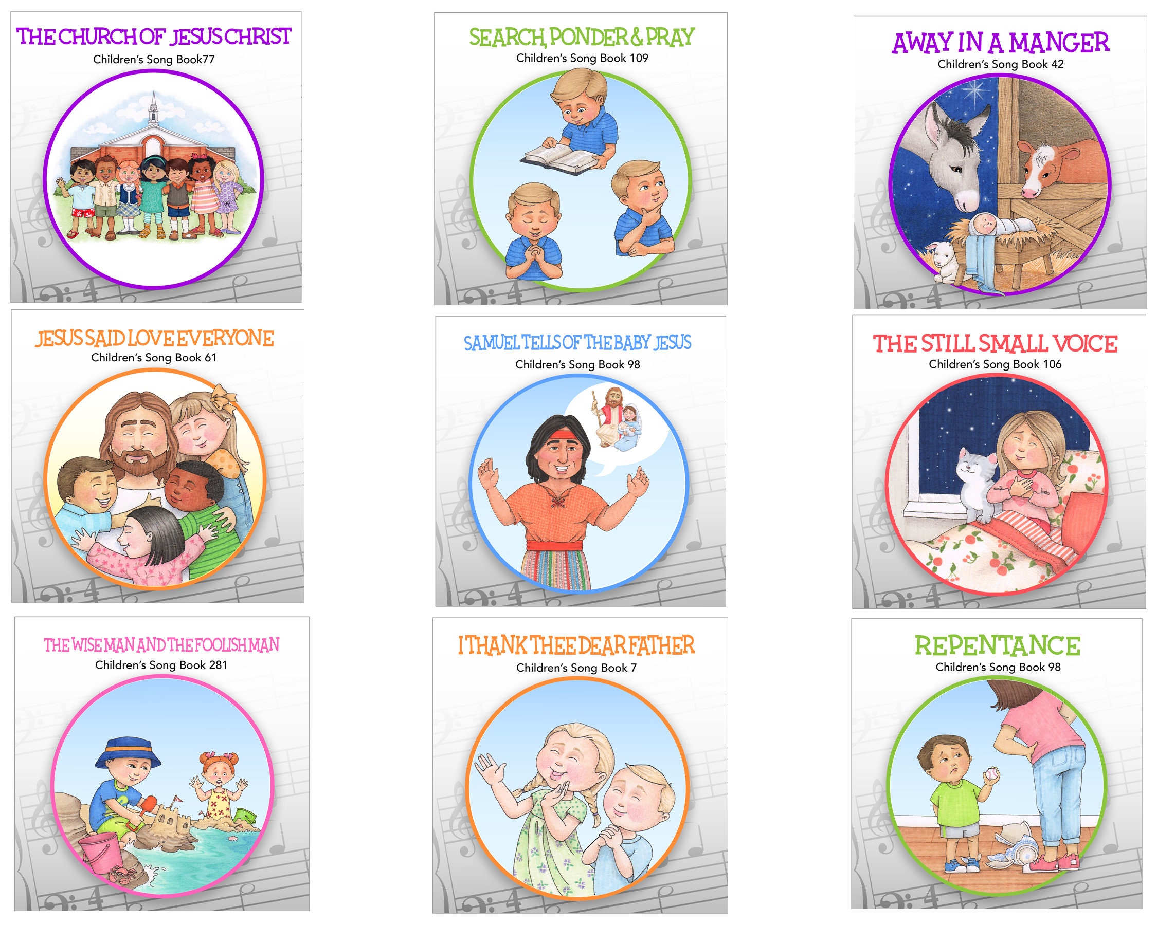 2020 LDS Primary Song Memory Game - Etsy Singapore