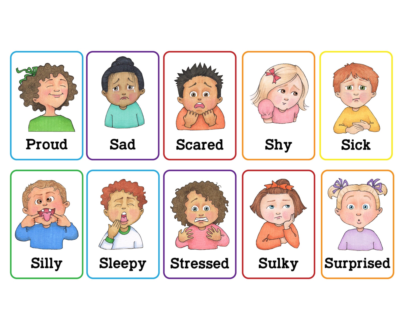 EMOTIONS Clip Art & Cards - Etsy