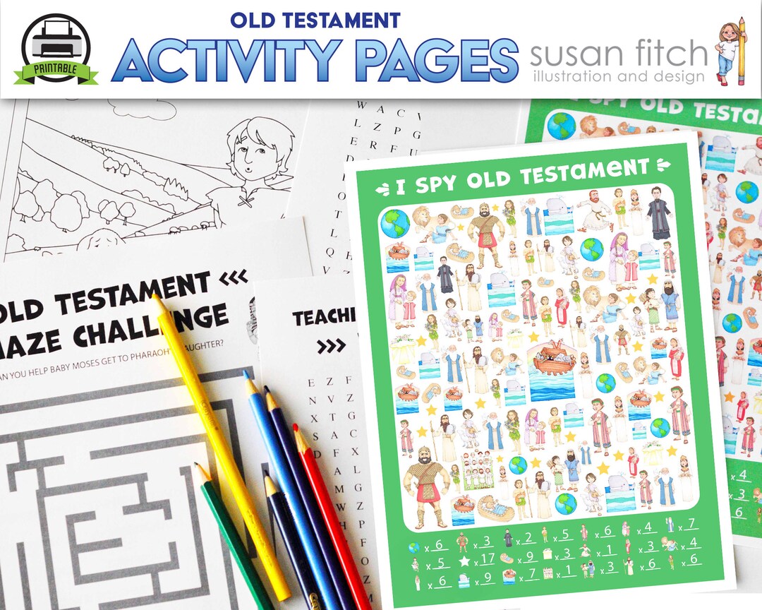 Old Testament Activity Pages and Coloring Sheets - Etsy