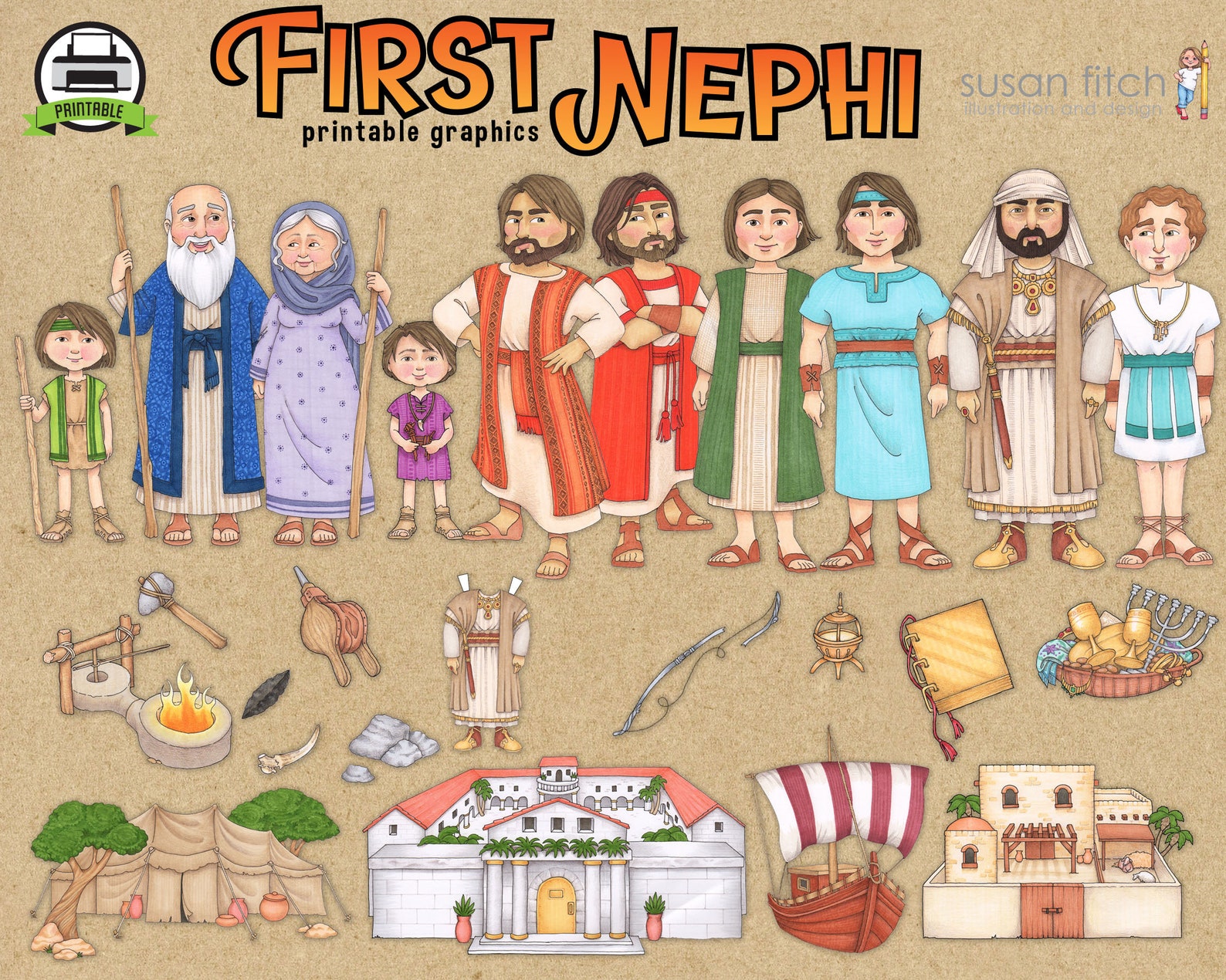 FIRST NEPHI Printable Graphics & Digital Clip Art - Etsy
