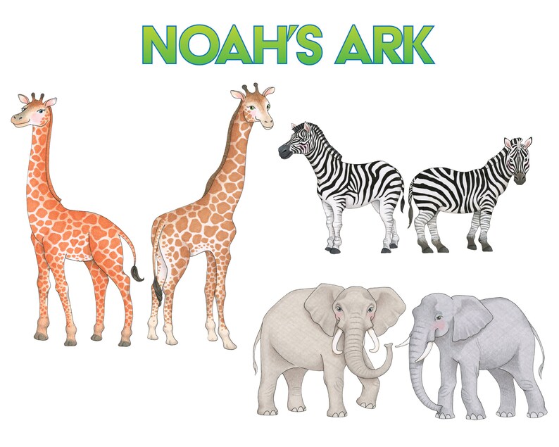 Noah's Ark Digital Clip Art Set | Etsy