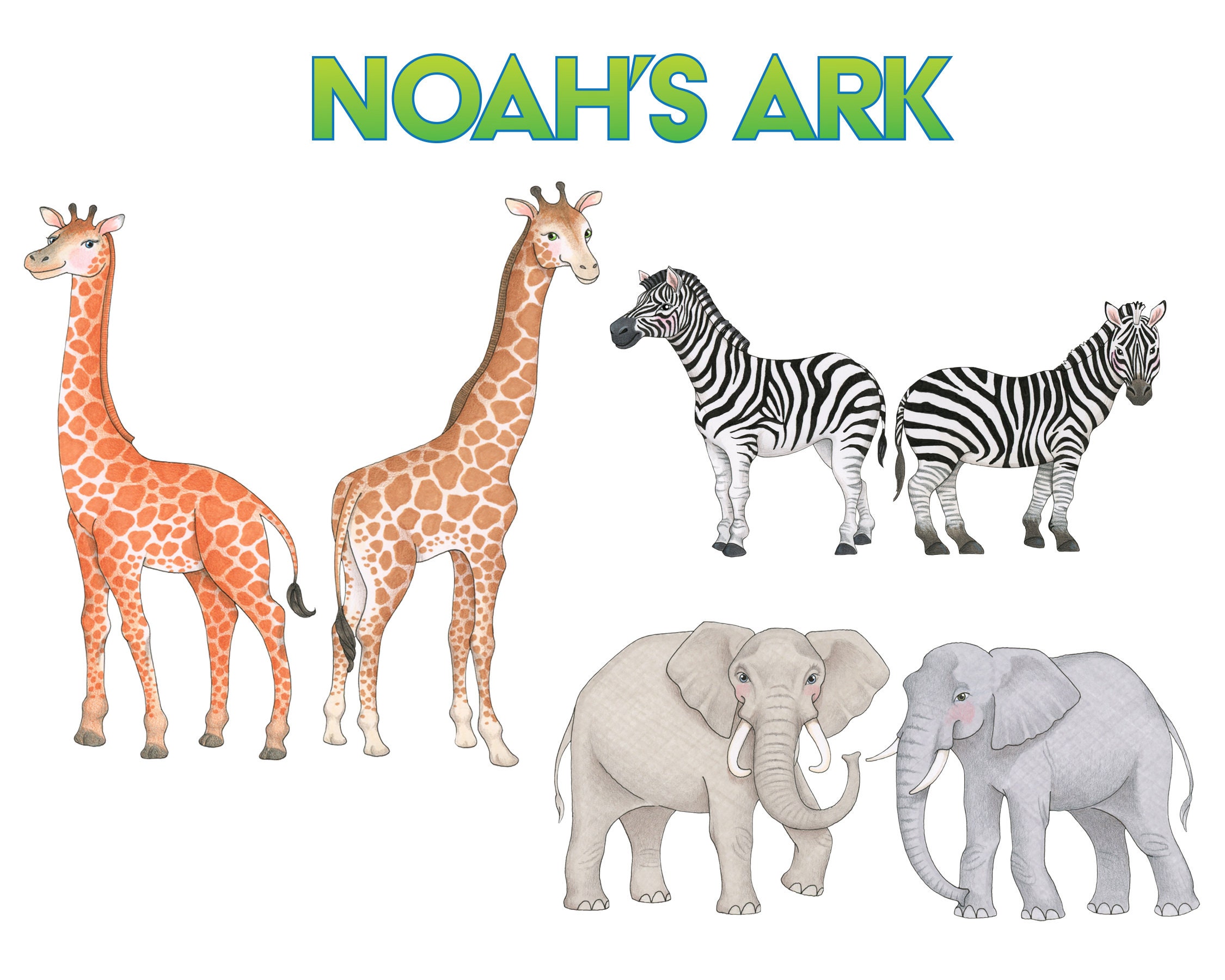 Noah's Ark Digital Clip Art Set - Etsy