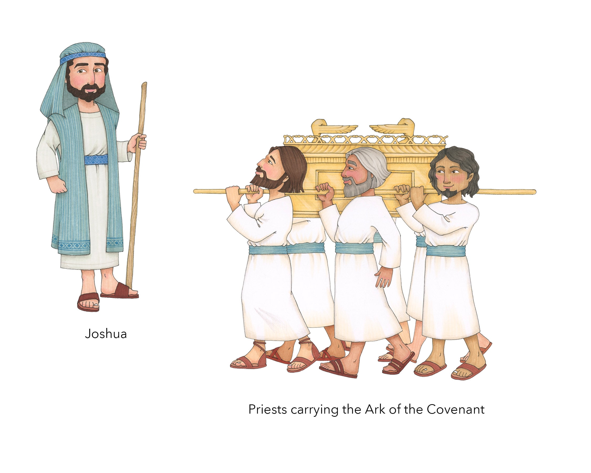 Joshua and the Walls of Jericho Clip Art Set - Etsy Australia