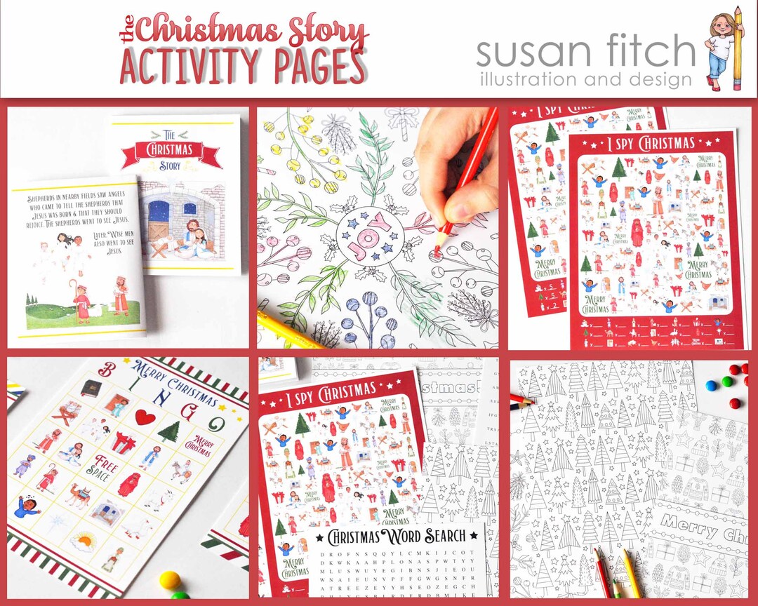 Christmas Story Activity Pages - Etsy