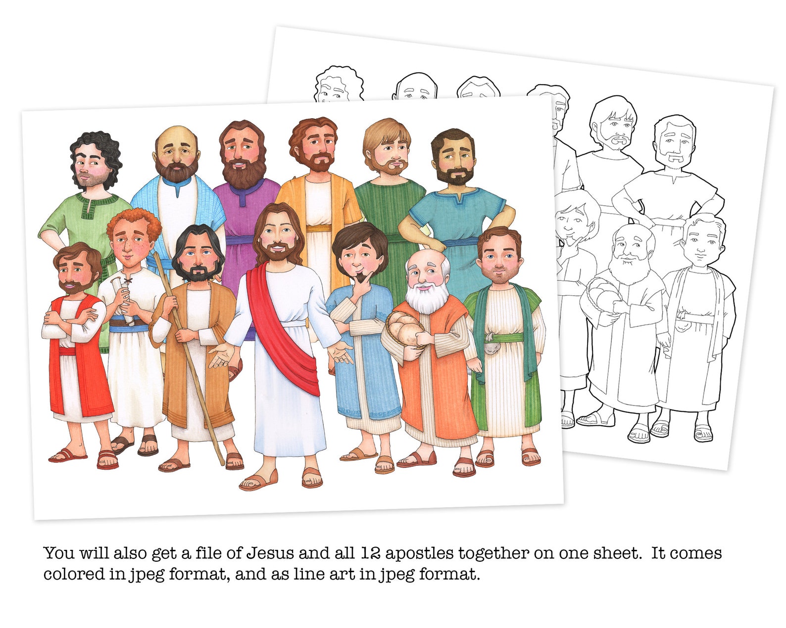 Jesucristo y sus 12 apóstoles, imágenes prediseñadas y páginas para ...