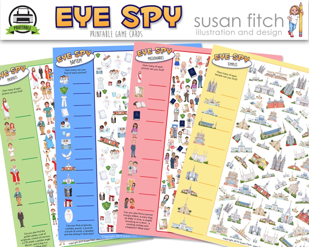 EYE SPY Printable Game Cards - Etsy