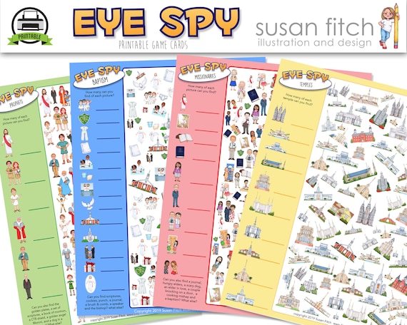 EYE SPY Printable Game Cards | Etsy