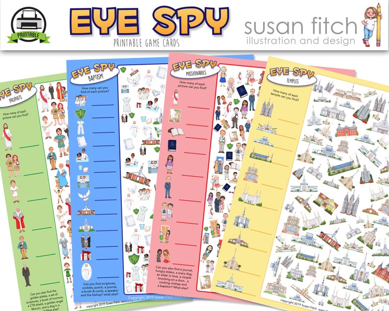 EYE SPY Printable Game Cards | Etsy