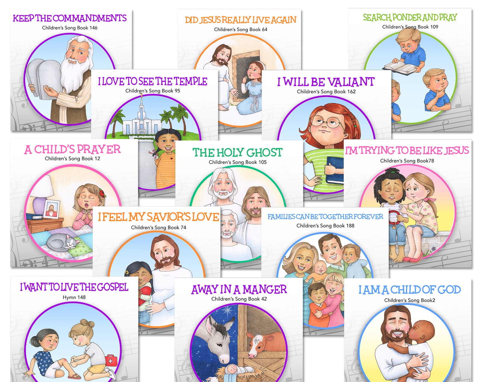 2022 Primary Song Memory Game - Etsy