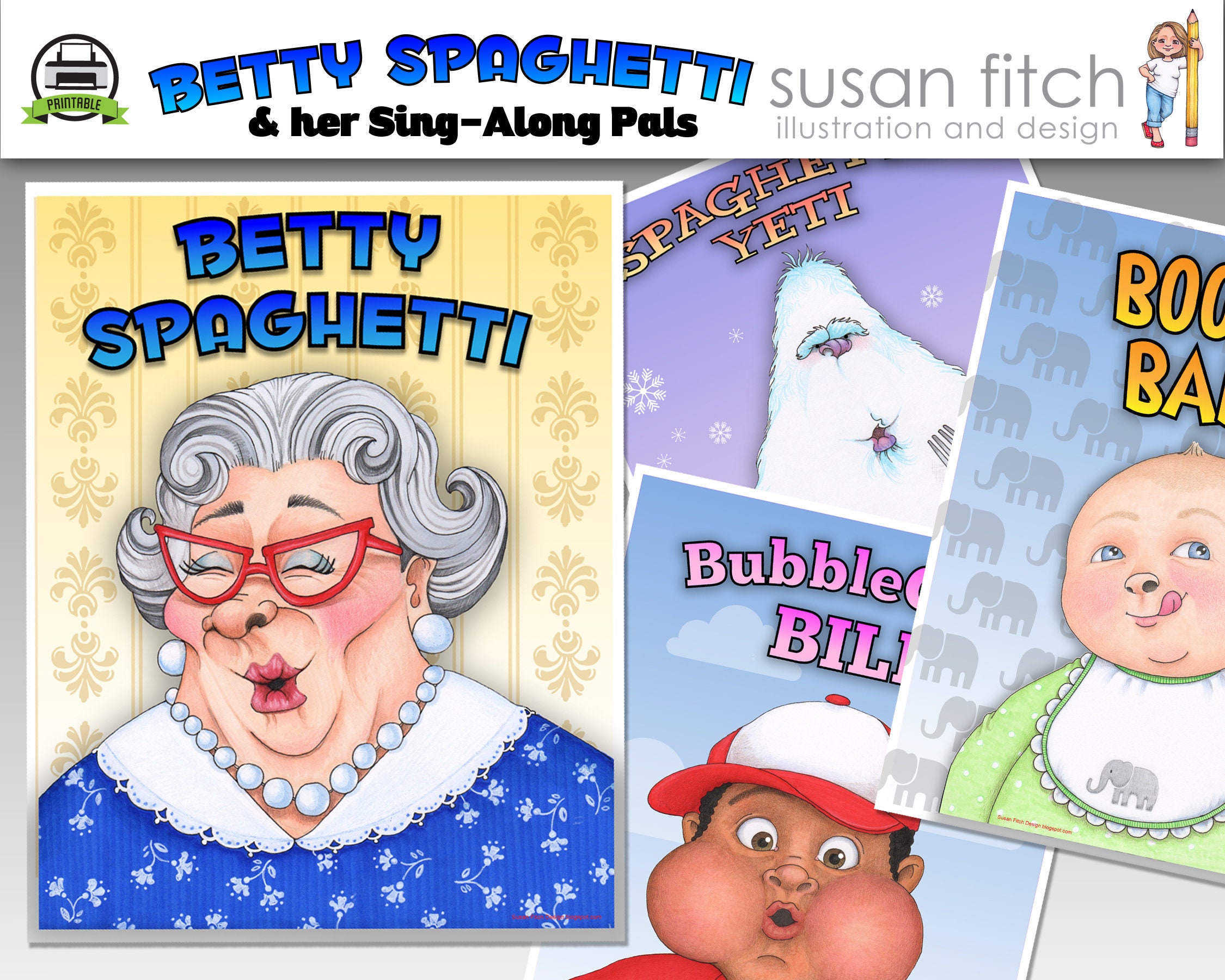 Betty Spaghetti Doll Clipart
