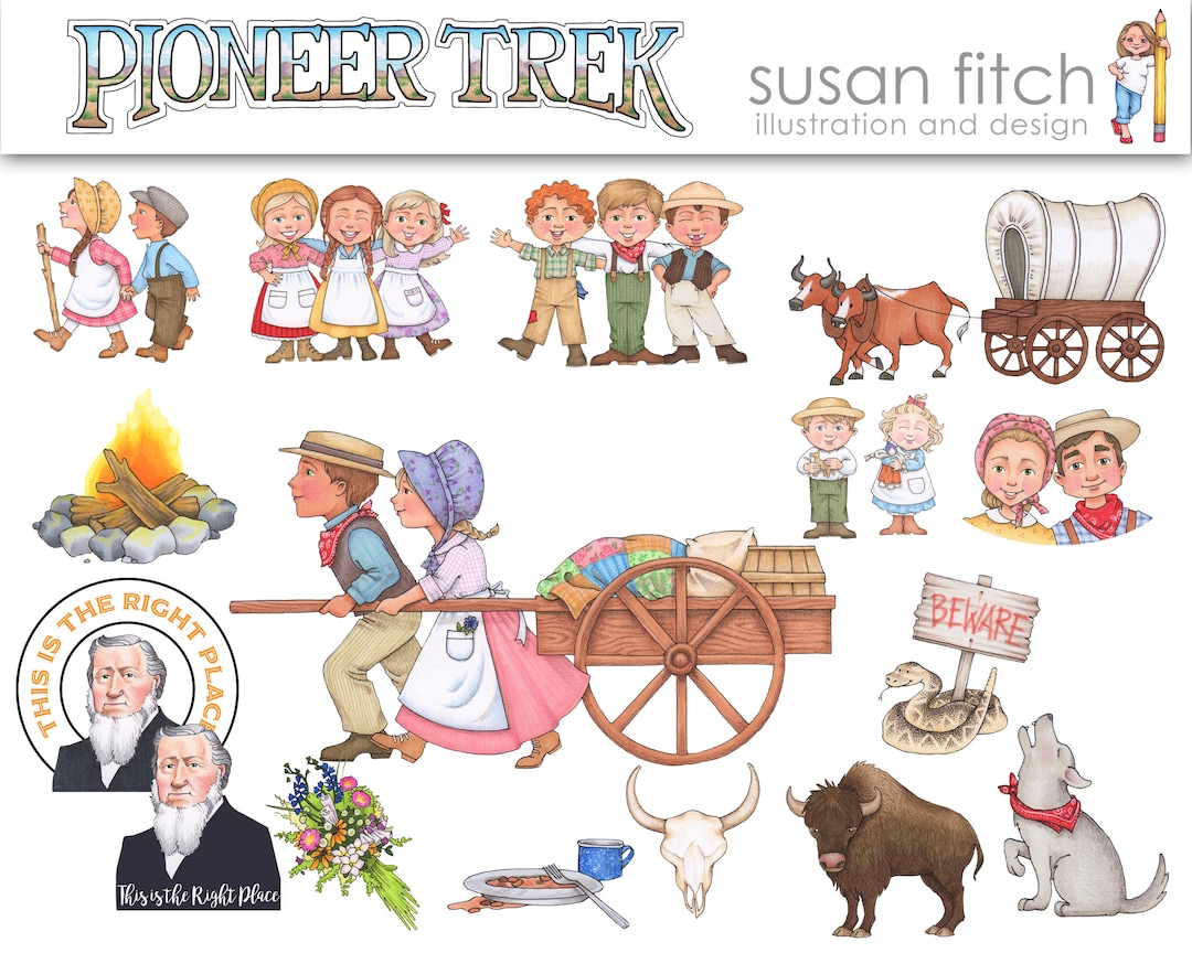 Pioneer Trek Clip Art - Etsy