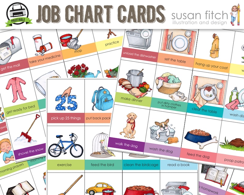 Druckbare Job Chart Job Charts - Etsy.de