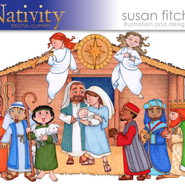Nativity Clipart - Etsy