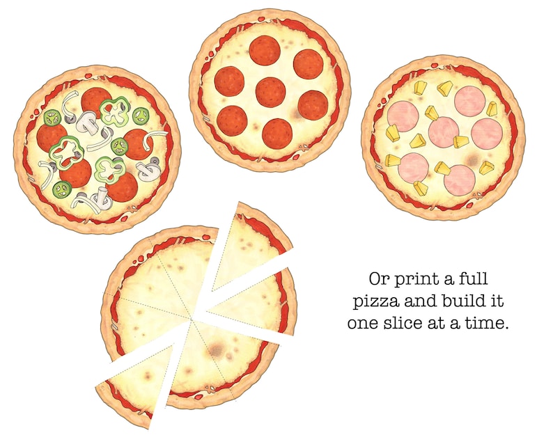 PIZZA PARTY Build-a-pizza Graphics Set - Etsy